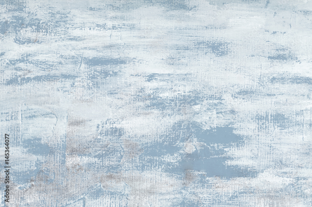 Light blue abstract pastel color oil paint background. Palette knife ...