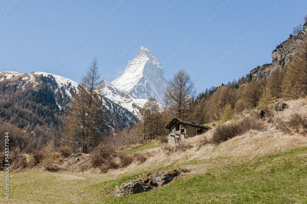 Zermatt, Matterhorn, Wallis, Furi, Zmutt, Schneemangel, Winter ...
