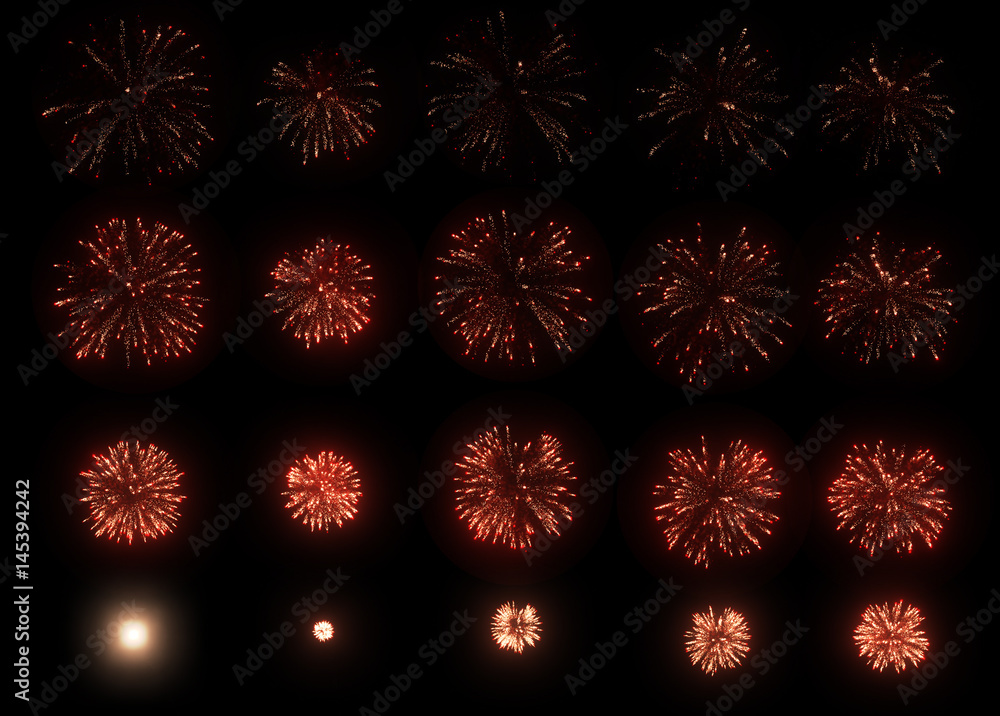 Animated Fireworks Background