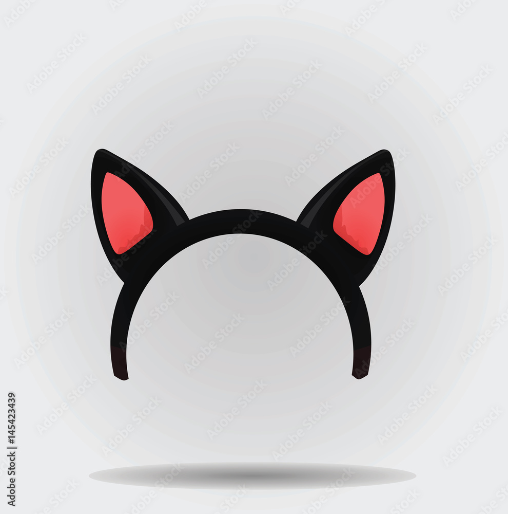 Cat ears mask vector Stock Vector | Adobe Stock