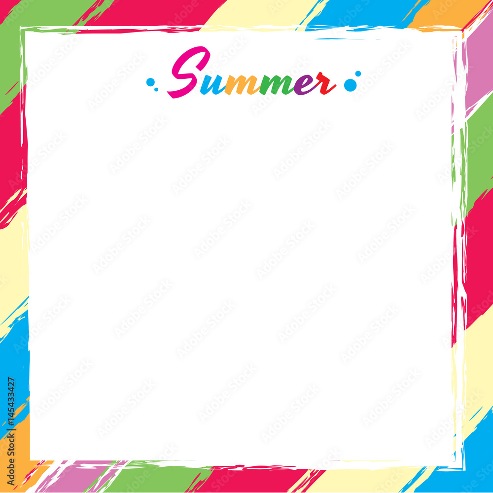 Vector of swatch colorful frame design for template card or summer ...