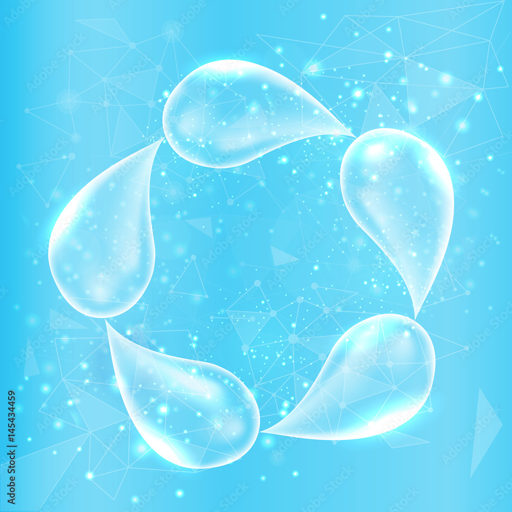 Magic drops in a circle. Vector abstract infographics diagram Stock ...