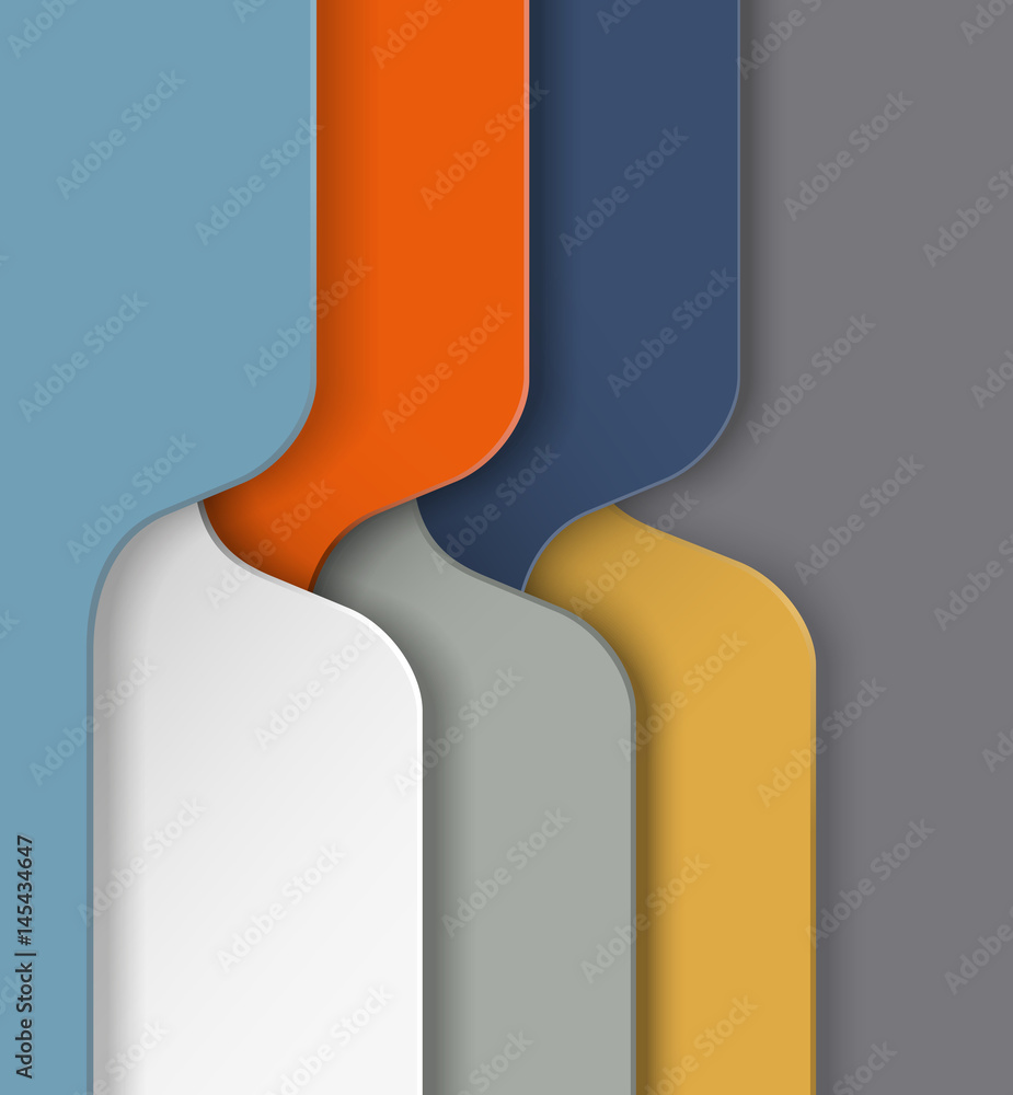 Vertical bookmarks layers vector infographics Stock Vector | Adobe Stock
