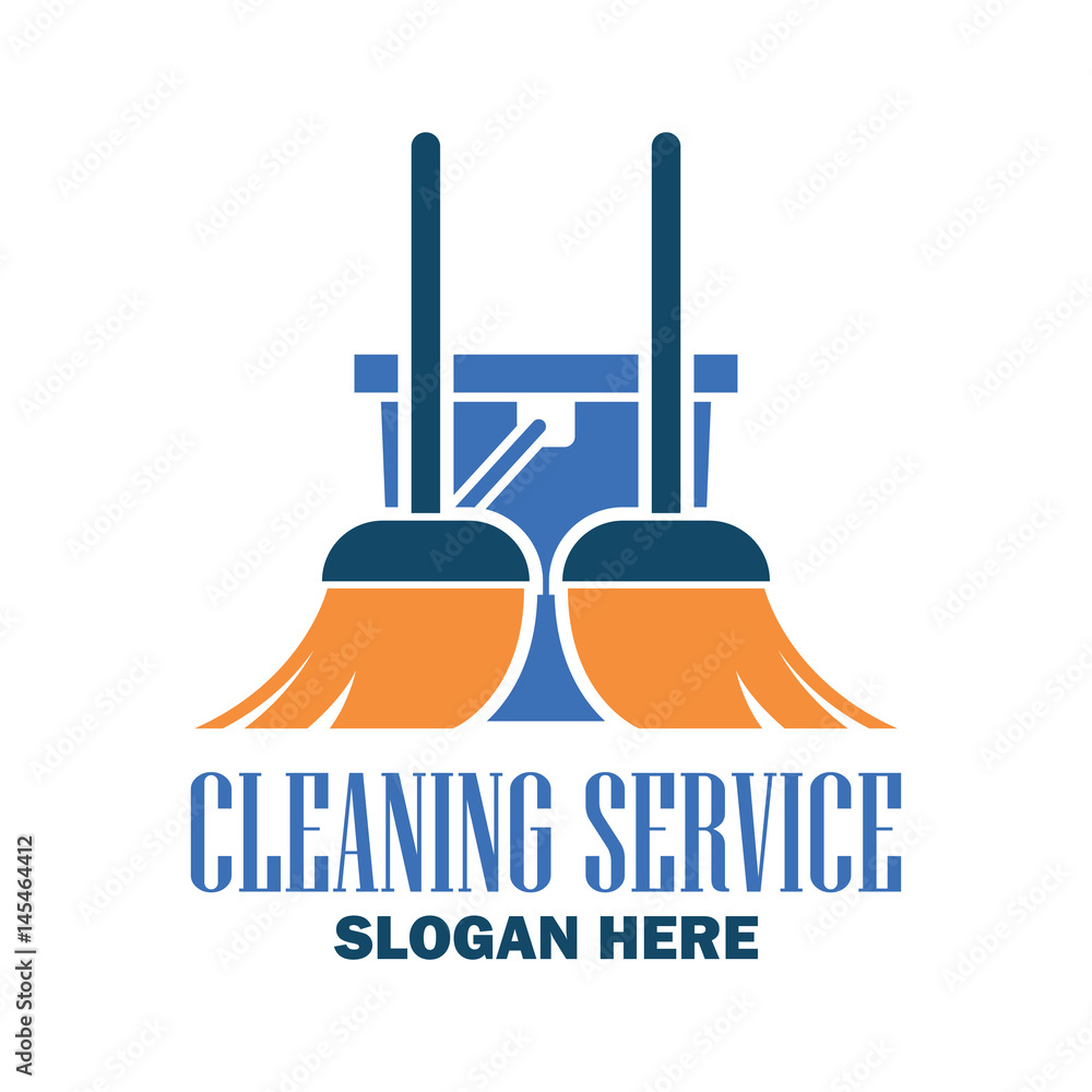 cleaning service icon with text space for your slogan / tagline, vector ...