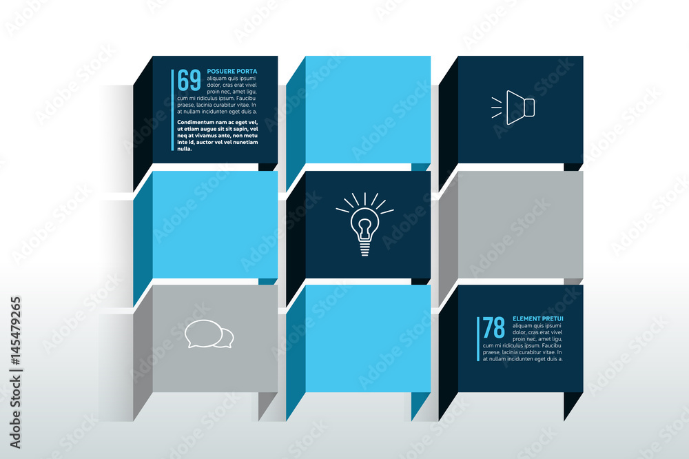 Table, chart, schedule, text banner, template. Infographics elements ...