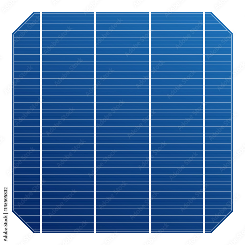 Monocrystalline solar cell for solar panel. Vector solar element high ...