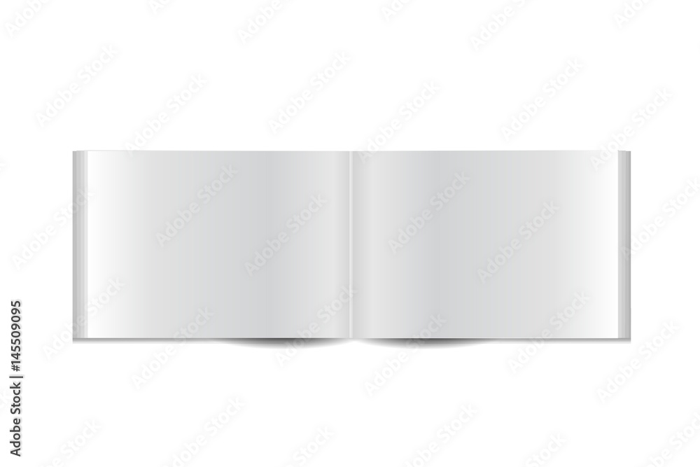 Vector realistic isolated booklet on the white background. Realistic ...