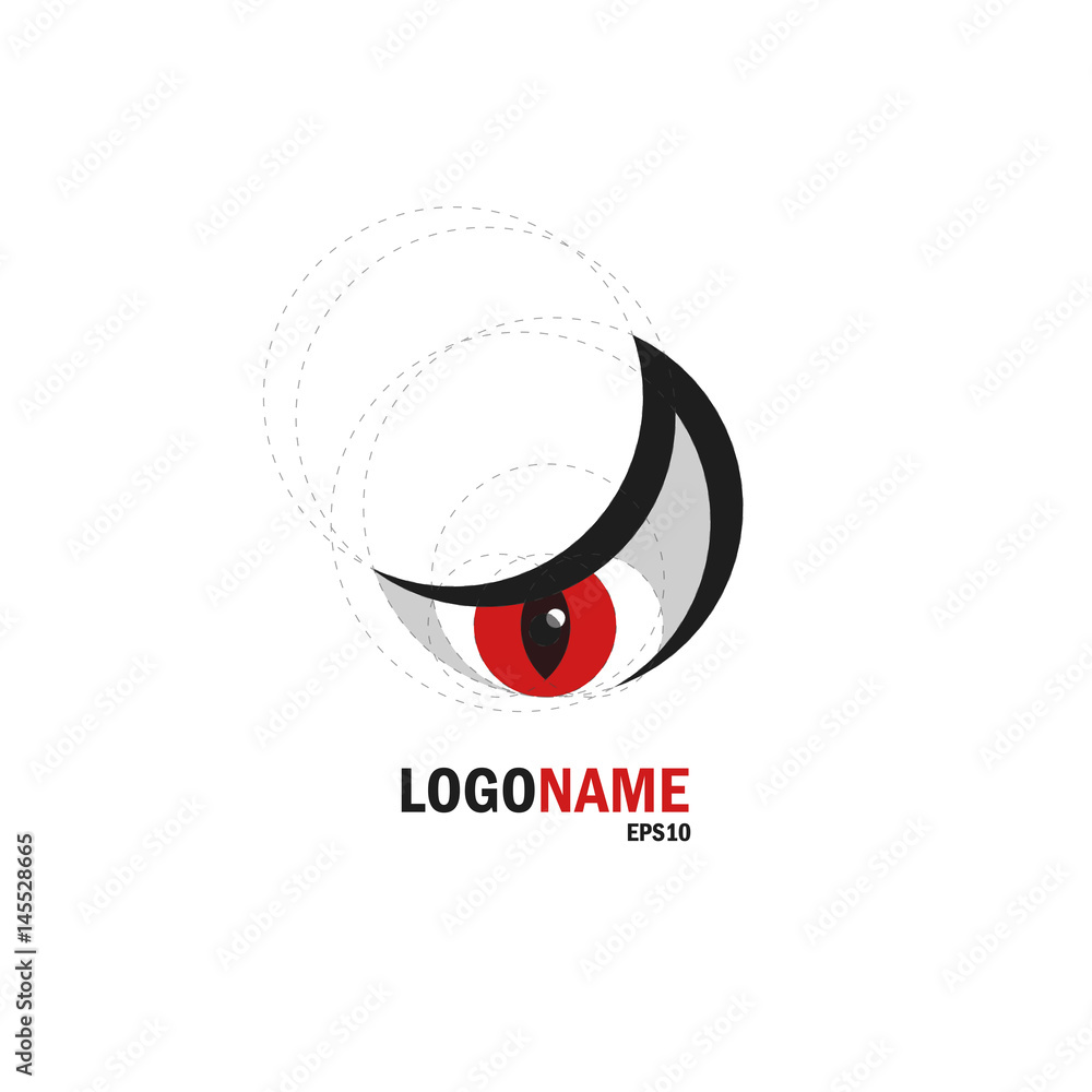 logo red eyes. For your company. Vector image Stock Vector | Adobe Stock
