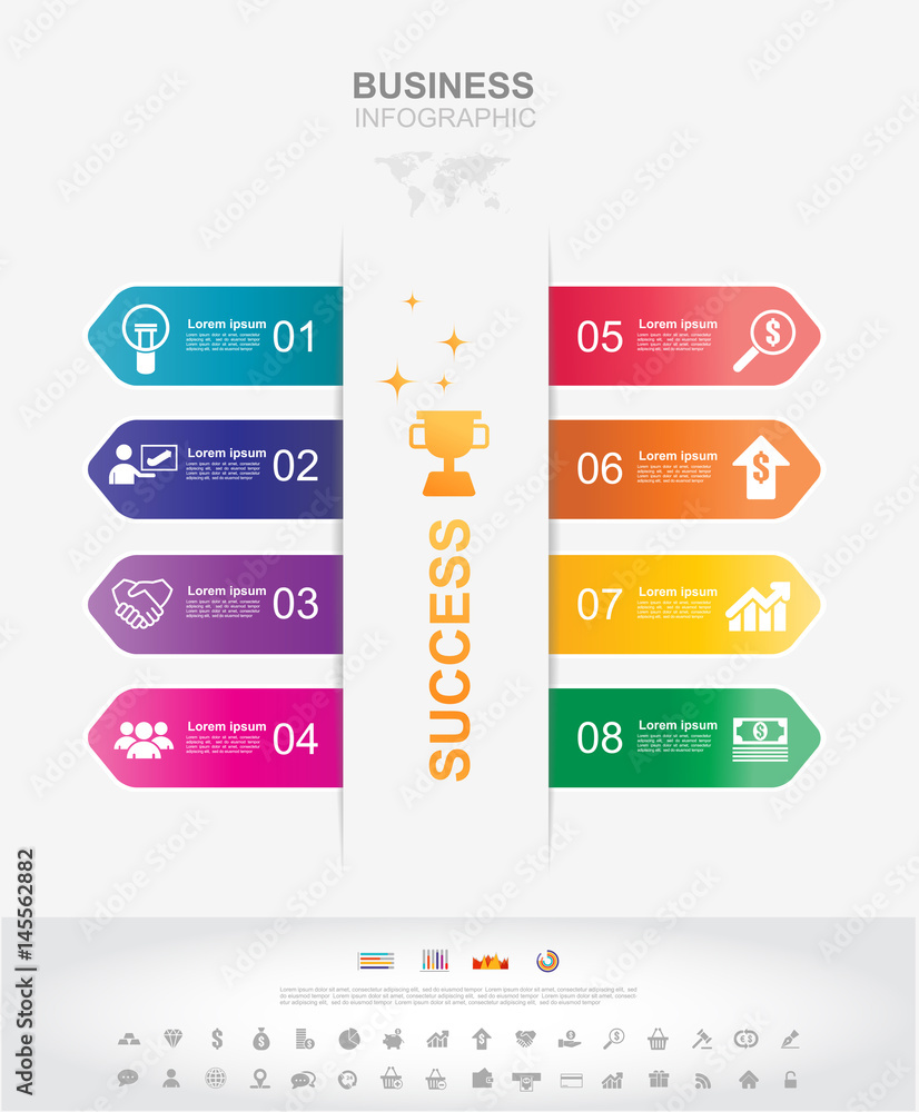 Infographic template. Timeline infographic Business success concept ...