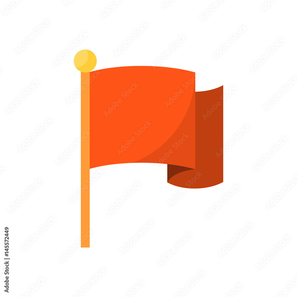Flag icon flat Stock Vector | Adobe Stock