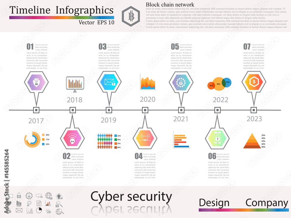 Timeline infographic, business style timeline banner. Vector. can be ...