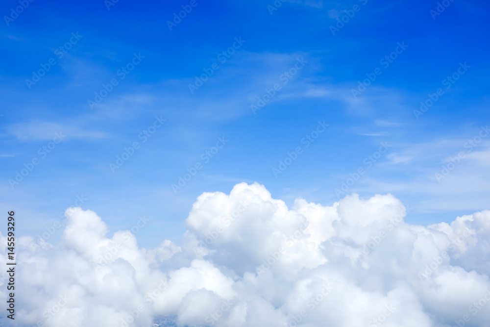 Blue sky above the clouds Stock Photo | Adobe Stock