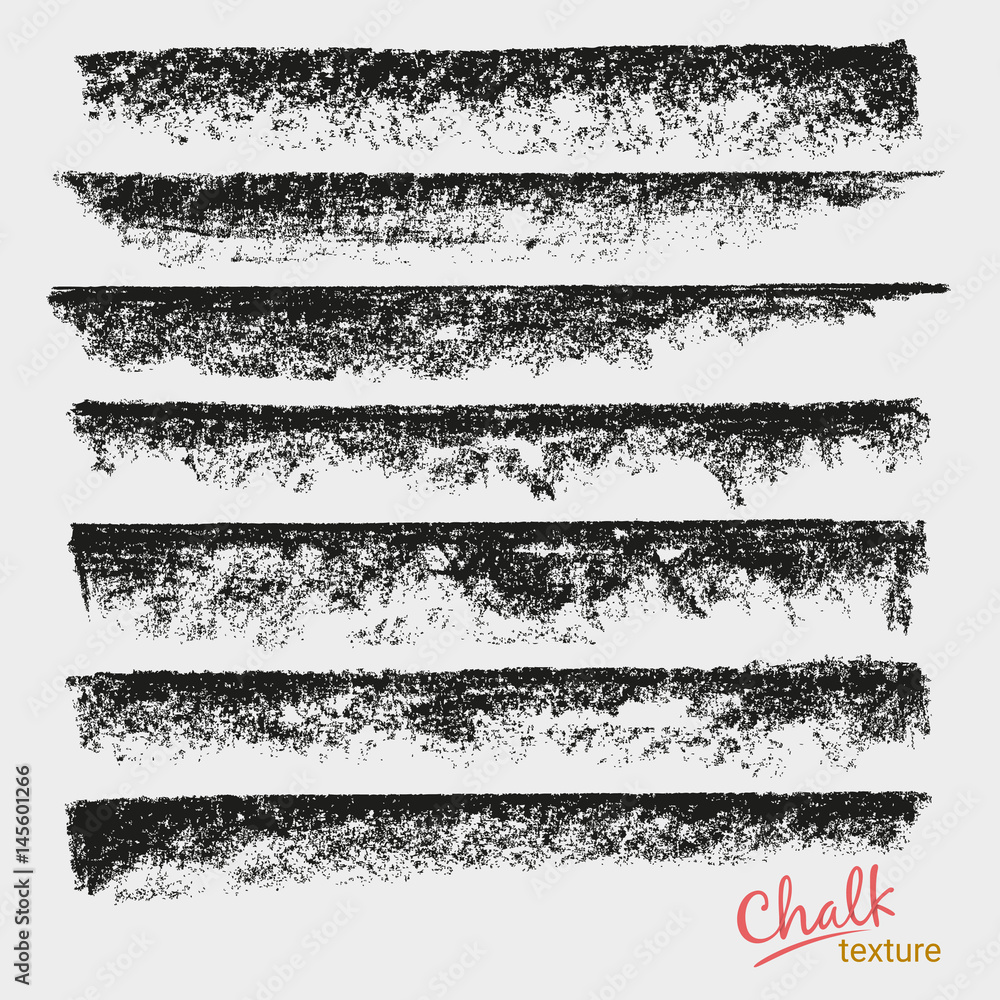 Textures of chalk and charcoal. Vector brush strokes.Expressive grunge ...