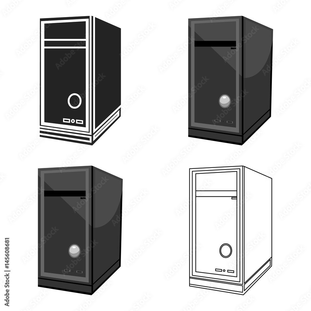 System unit icon in cartoon style isolated on white background ...