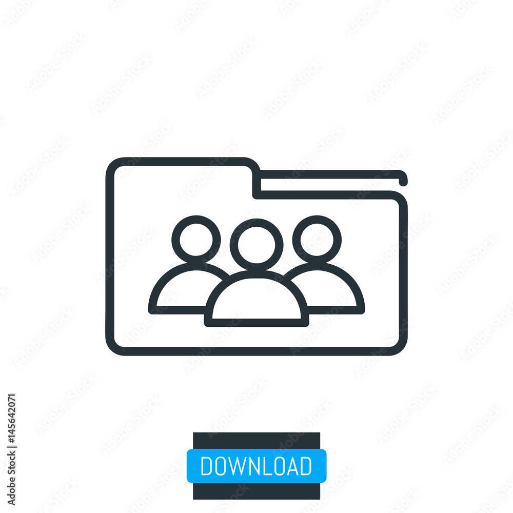 Shared folder icon, vector Stock Vector | Adobe Stock