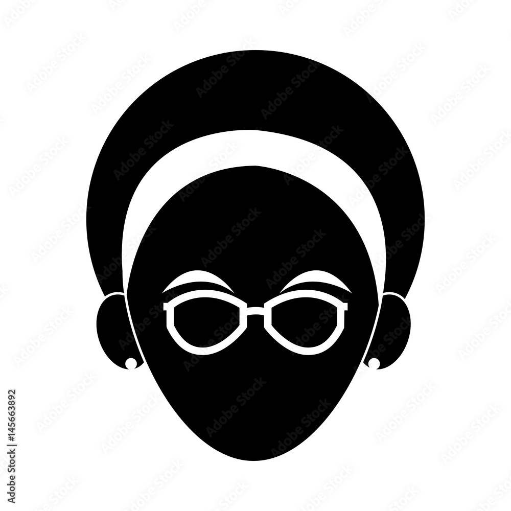 young woman wearing sunglasses icon image vector illustration design ...