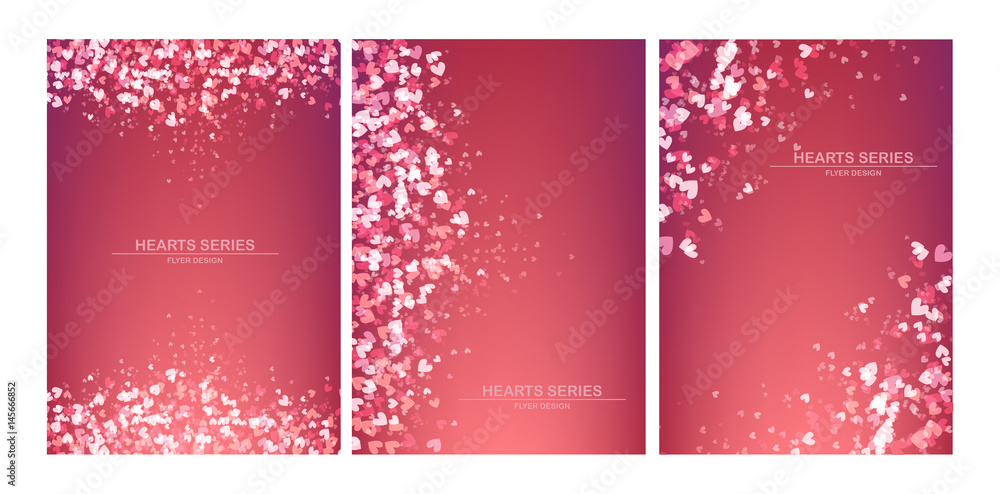Vector illustration heart background design set Stock Vector | Adobe Stock