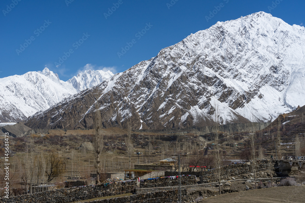 Beautiful Nagar valley near Hopper glacier, Hunza valley, Gilgit ...
