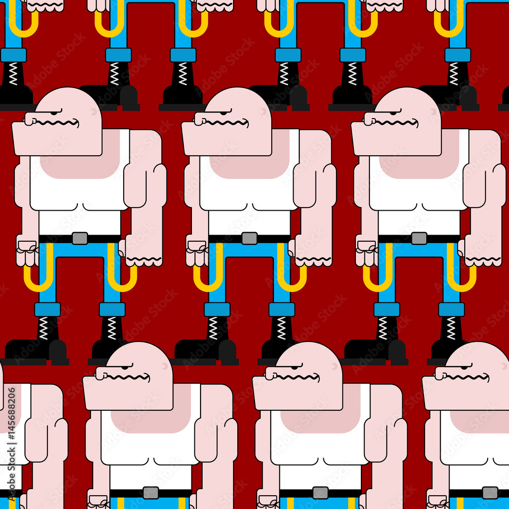 Skinhead seamless pattern. Football bully background. Angry Bad ...