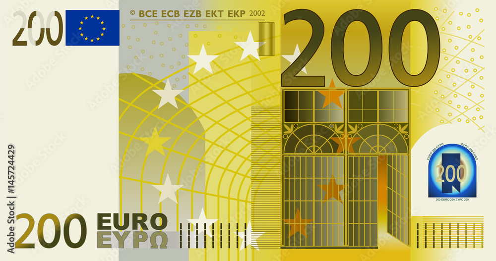 200 Euro vector Stock Vector | Adobe Stock