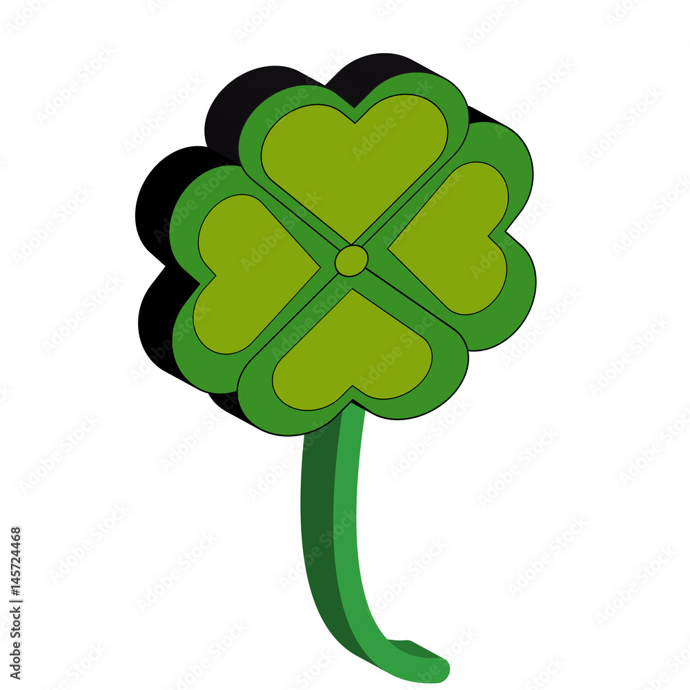 3D cloverleaf isolated on white background Stock Vector | Adobe Stock