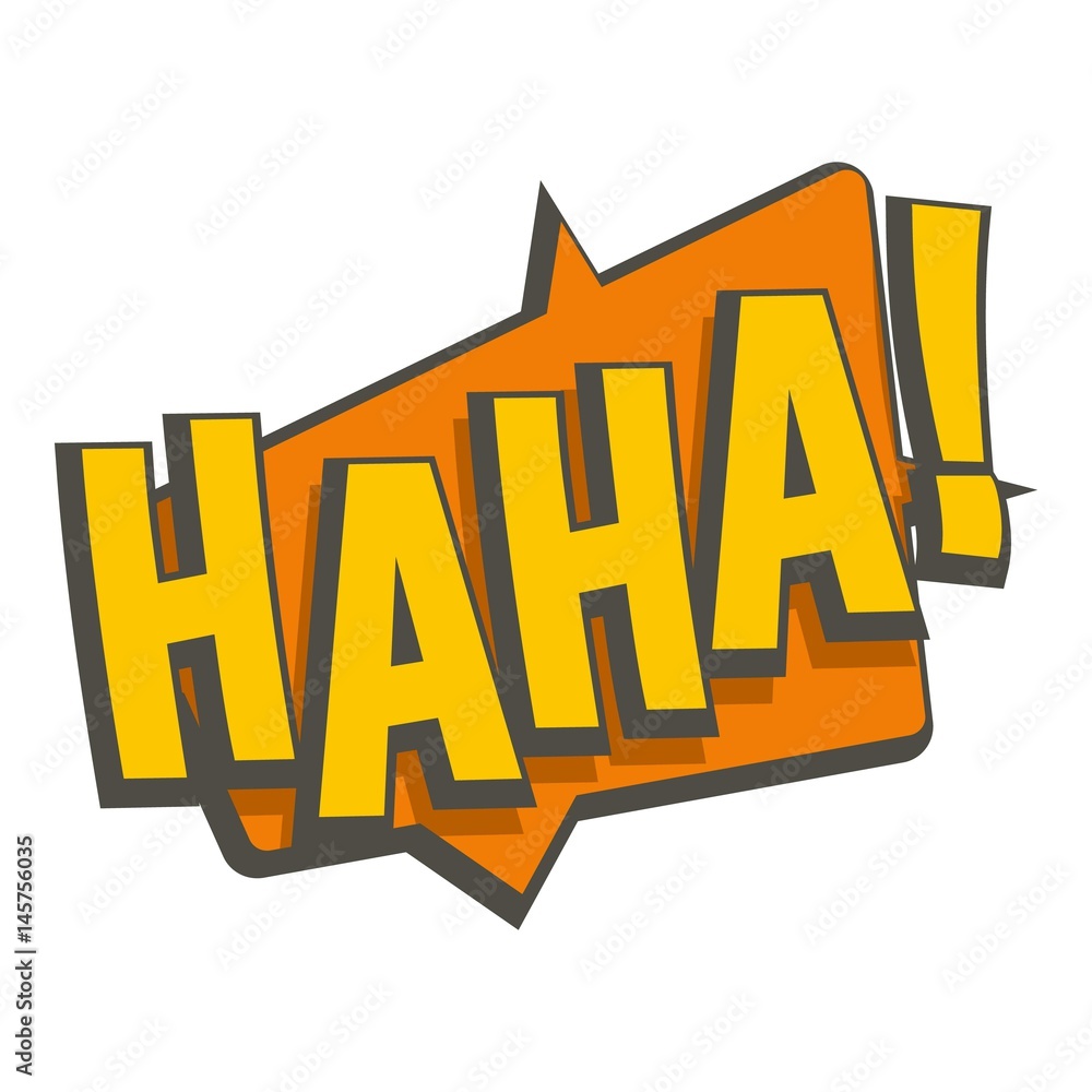 HAHA, comic text speech bubble icon isolated Stock Vector | Adobe Stock HAHA, comic text speech bubble icon isolated Stock Vector | Adobe Stock