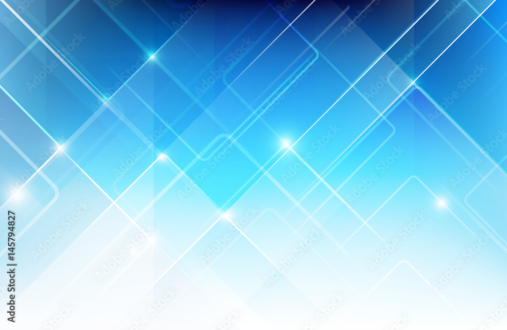 Abstract blue background with basic geometry shape low poly style and ...