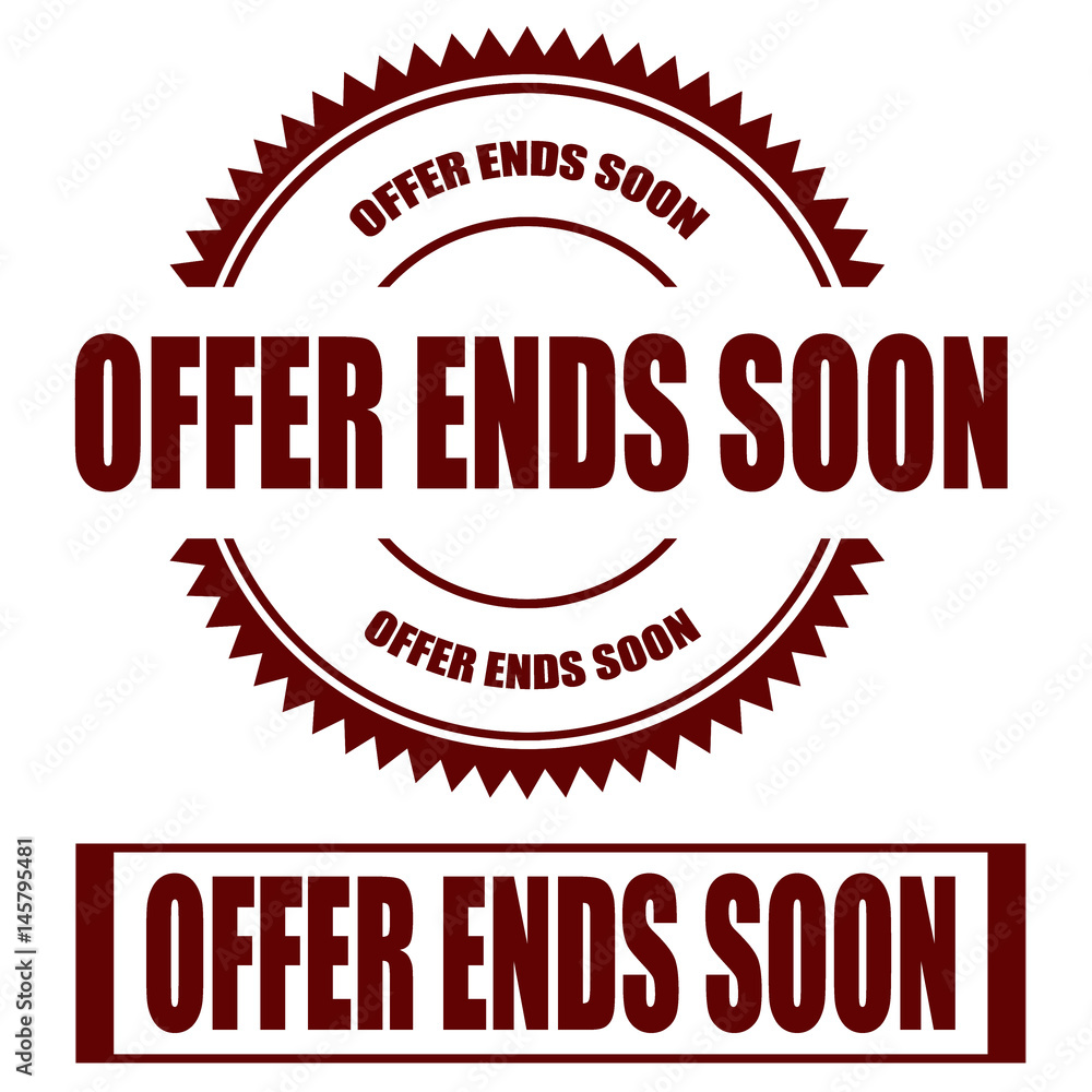 Offer Ends Soon Stock Vector | Adobe Stock