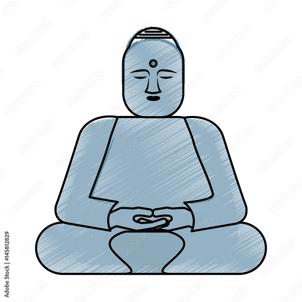 Buddha statue asian culture vector illustration design Stock Vector ...