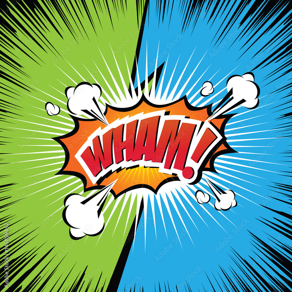 Wham! Comic Speech Bubble, Cartoon. art and illustration vector file ...