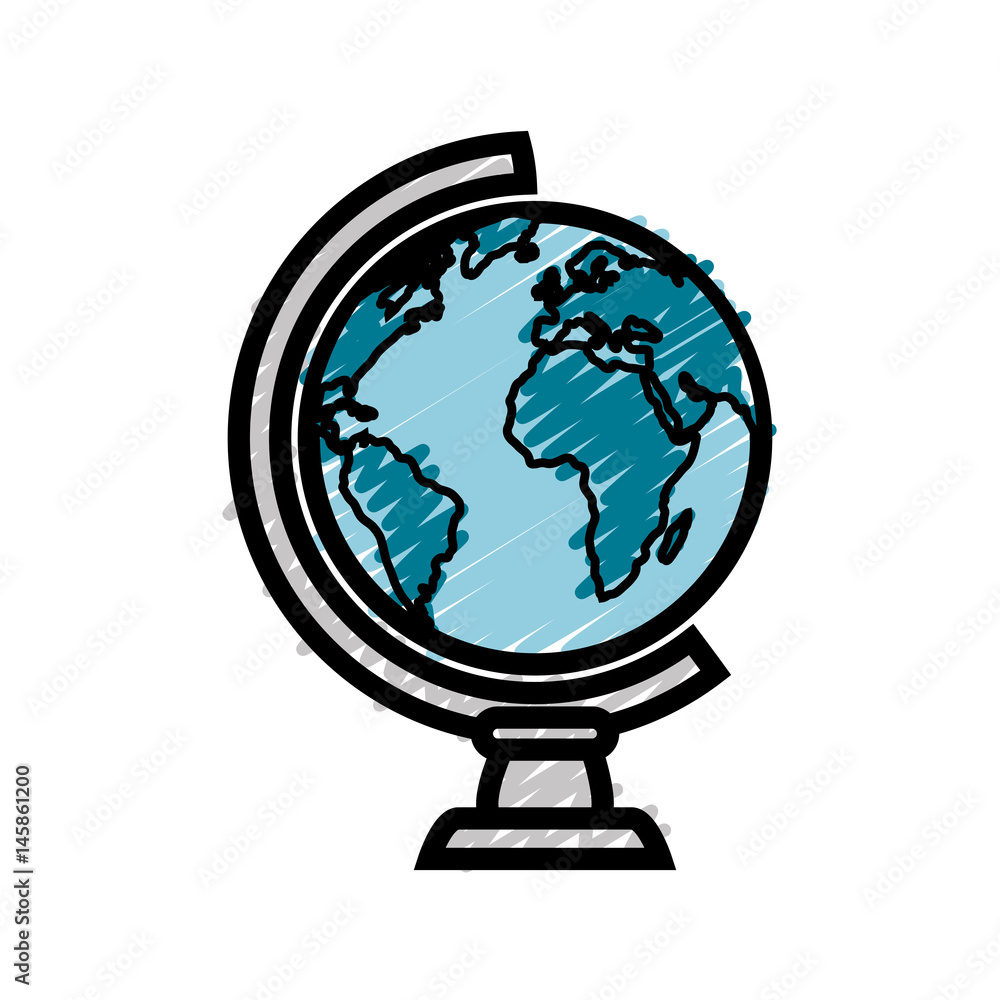 geography tool icon over white background. vector illustration Stock ...