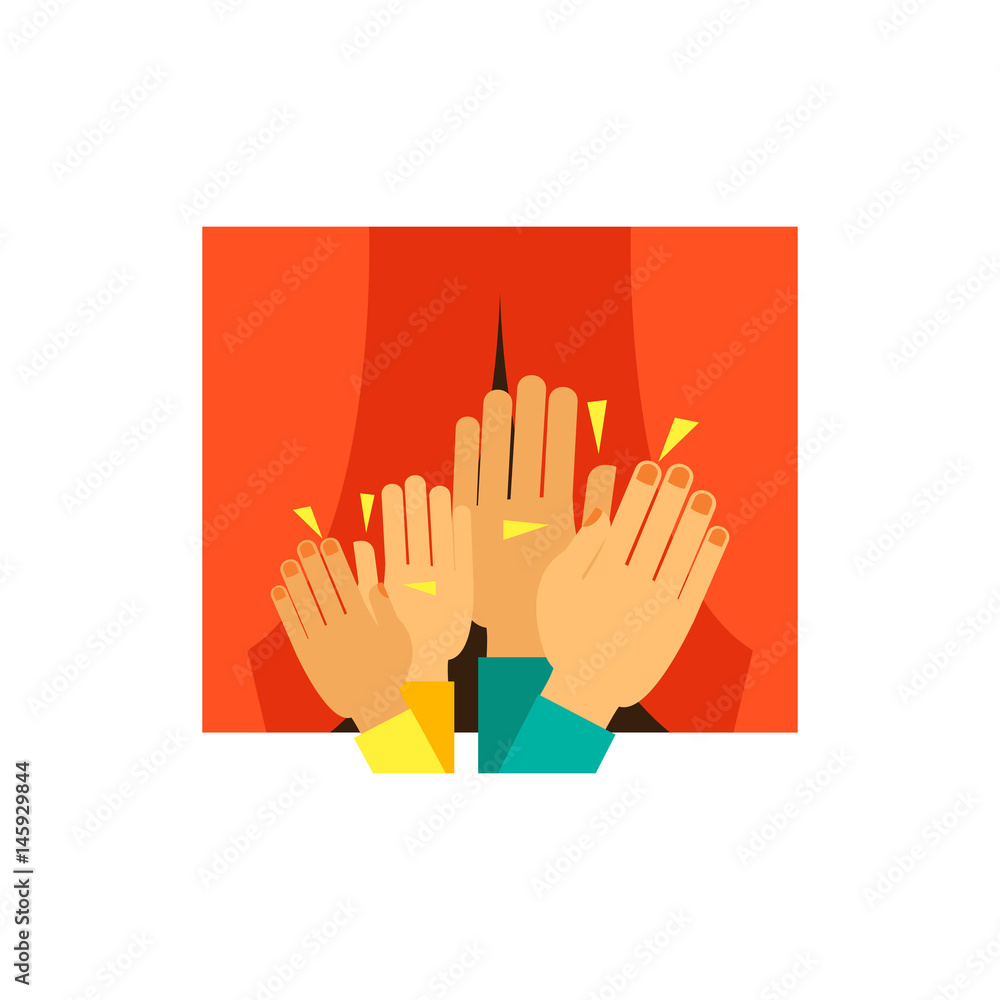 Clapping audience icon Stock Vector | Adobe Stock