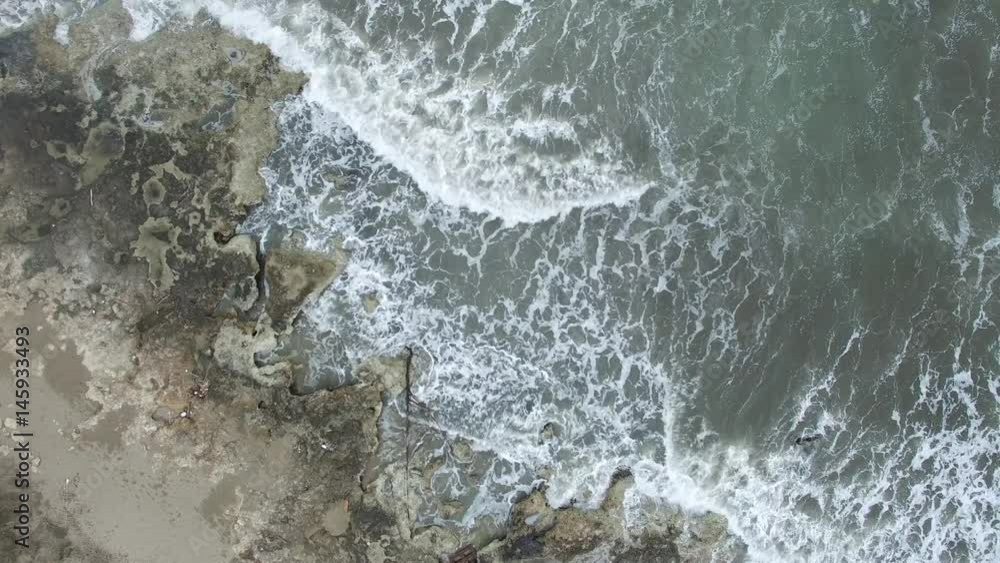 Beach Waves Drone Video 4K Stock Video | Adobe Stock