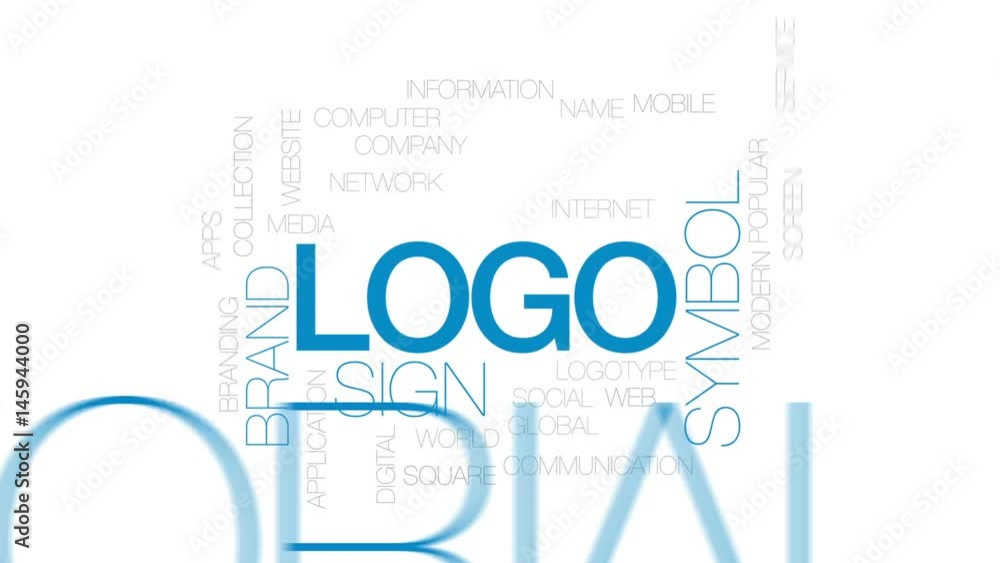 Logo animated word cloud, text design animation. Kinetic typography ...