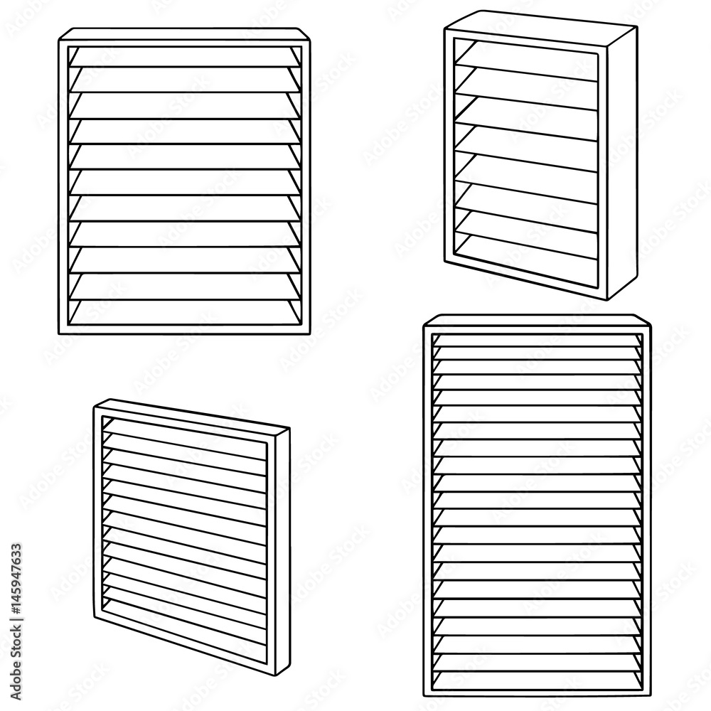 vector set of louver Stock Vector | Adobe Stock