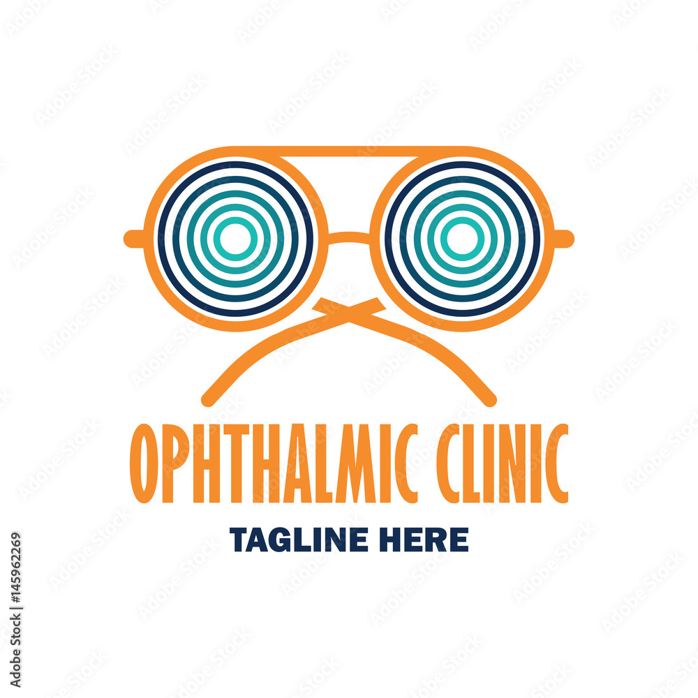 eye clinic / ophthalmic clinic / ophthalmology / optometrist icon with ...