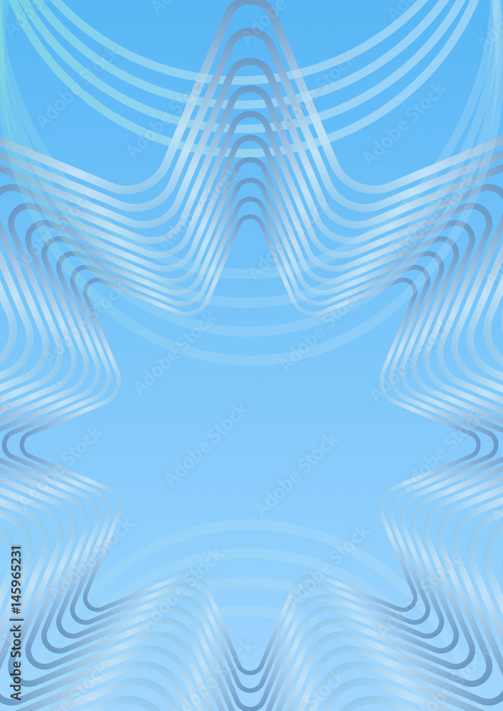Light blue abstract vertical background with line star element, white ...