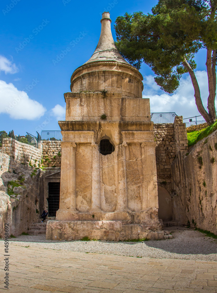 grave, monument, israel, kidron, jewish, jerusalem, absalom, rock ...