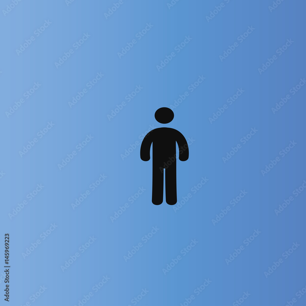 Man icon. flat design Stock Vector | Adobe Stock