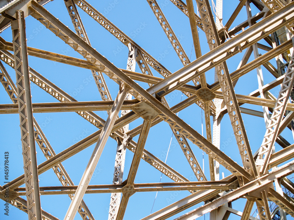 Criss-cross of structural steel framing Stock Photo | Adobe Stock