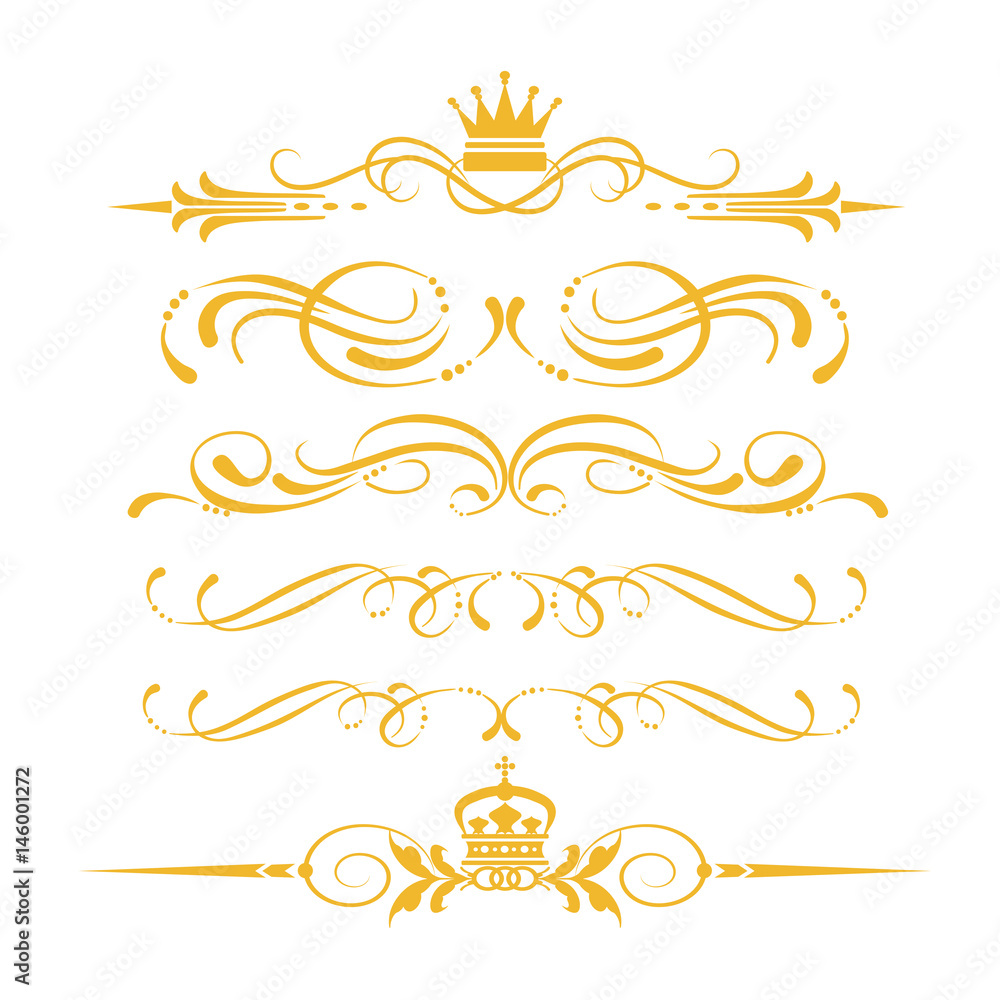 Gold Victorian Frame Vector