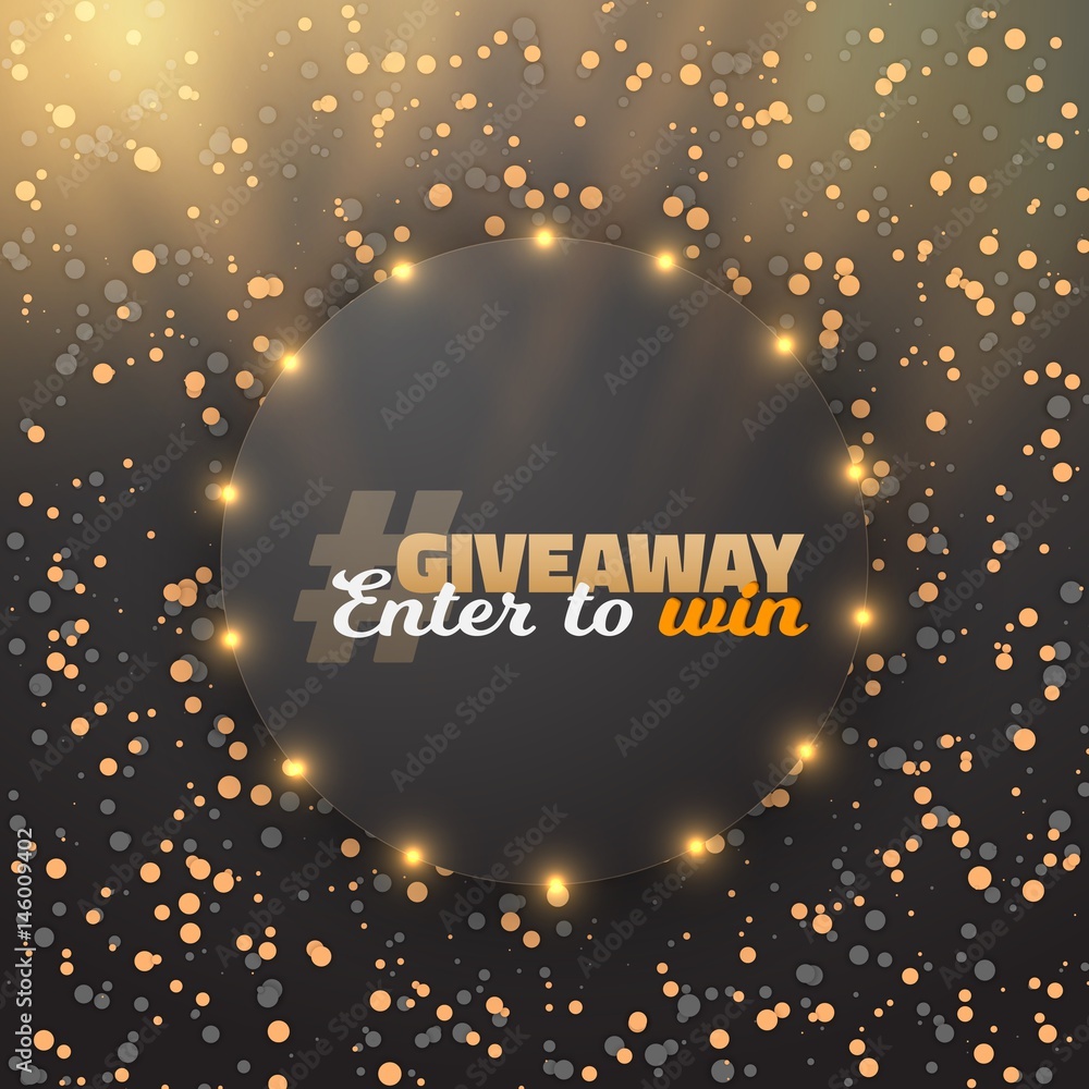 Illustration of Vector Giveaway Button Template. Realistic Button with ...