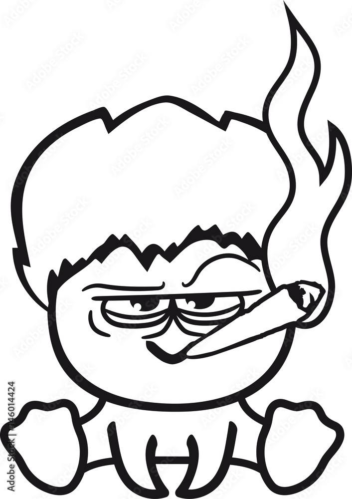 sitzend rauchen kiffen drogen joint zigarette lustig bekifft weed hanf ...