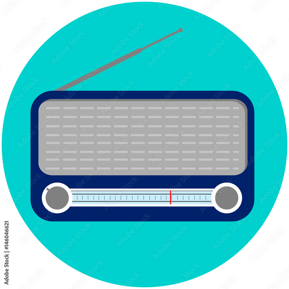 Vetor de radio flat vector do Stock | Adobe Stock