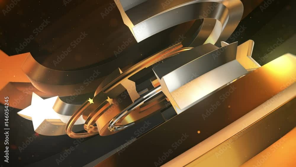 Abstract loopable 3d rendered sequence. Award winning background. Star ...