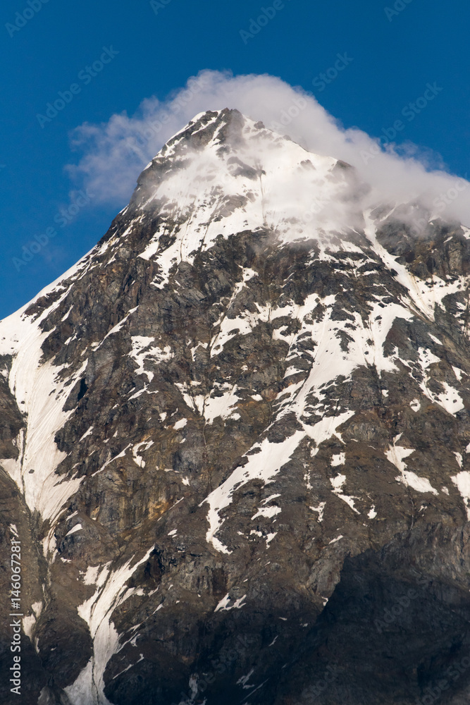 View from Keylong bus station, Manali-Leh highway, Leh ladakh, India ...