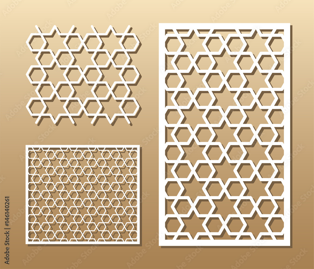 Laser cut panel Stock Vector | Adobe Stock
