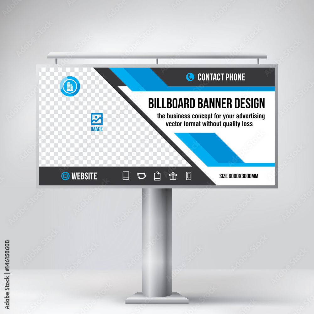 Billboard design, a universal template for placement advertising, ready ...