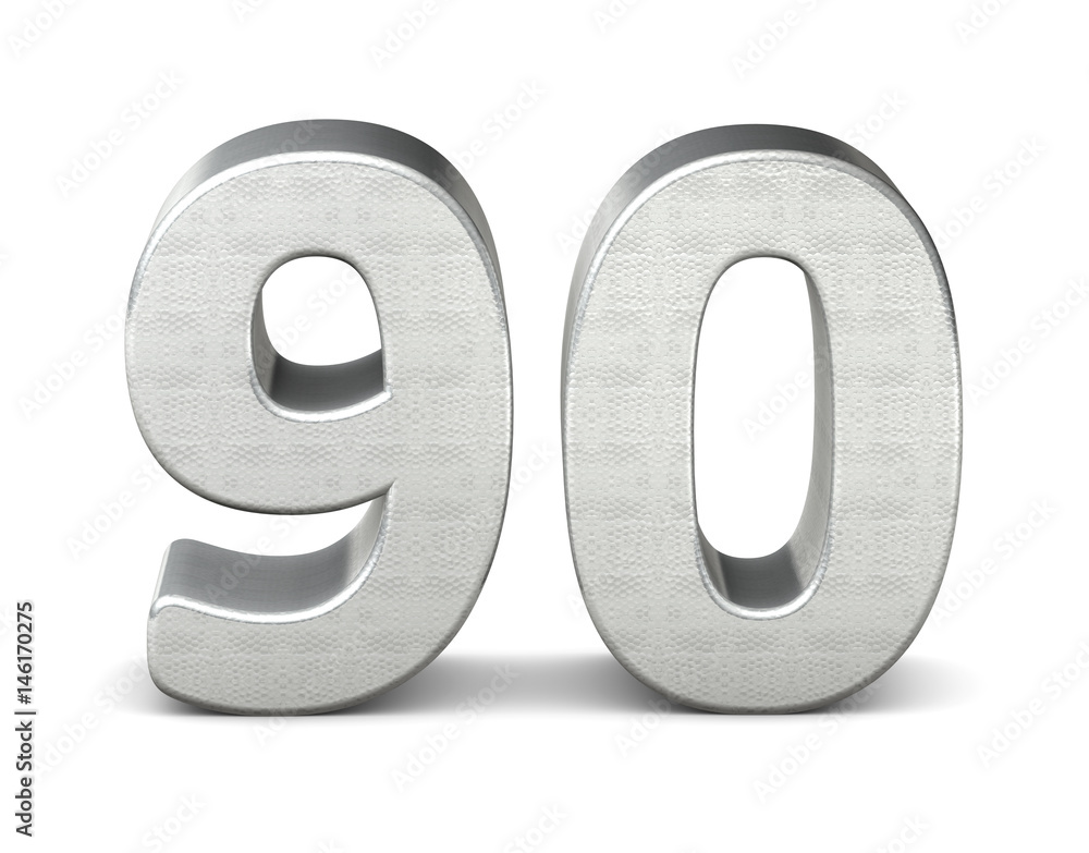 90 zahl silber 3d number silver struktur Stock-Illustration | Adobe Stock