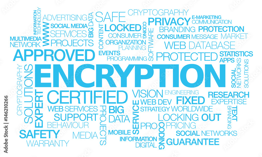 Encryption blue words tag cloud blue text cryptography word data ...